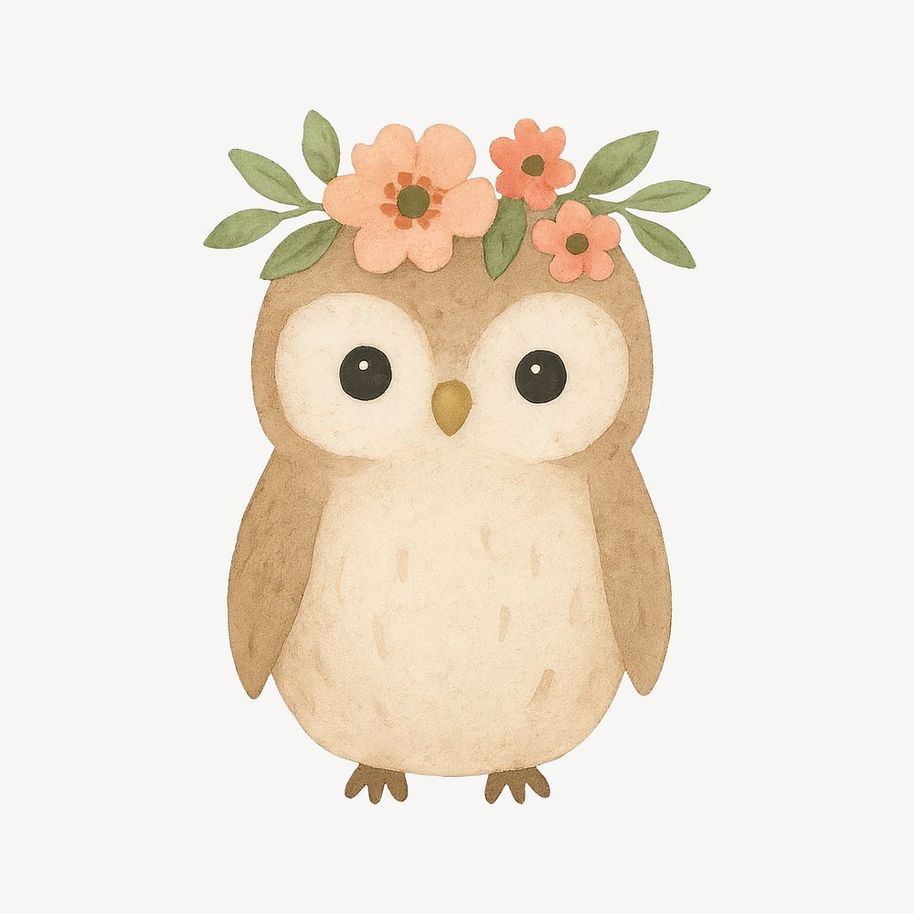 Books And Owl TIFF Watercolor Shadow Cute Images | Free Photos, PNG ...