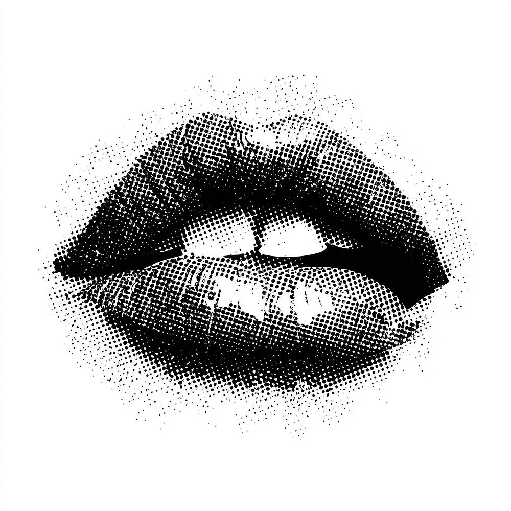Halftone lips pop art illustration | Free Photo Illustration - rawpixel