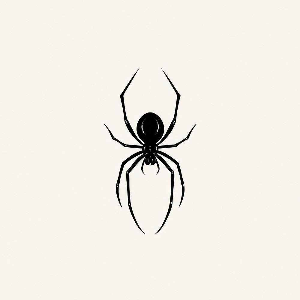 Minimalist spider silhouette illustration | Free Photo Illustration ...