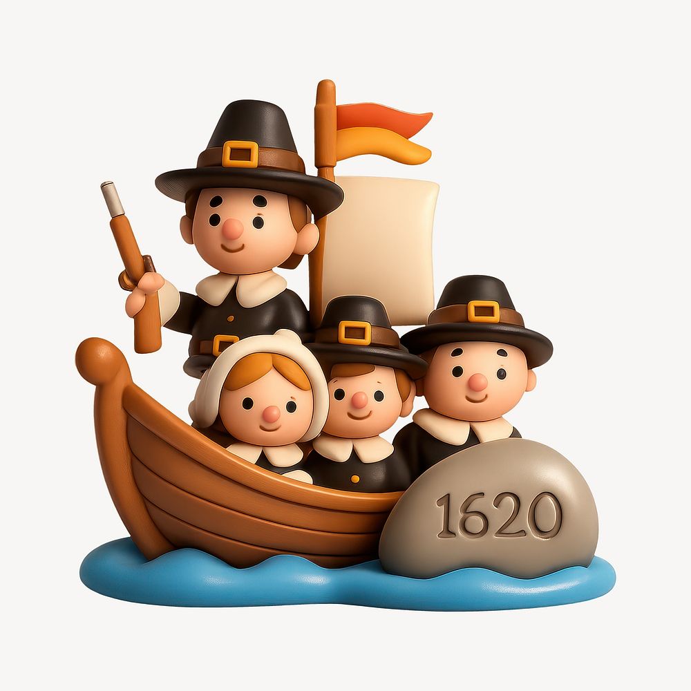 Pilgrims on a voyage sculpture | Free Photo Illustration - rawpixel