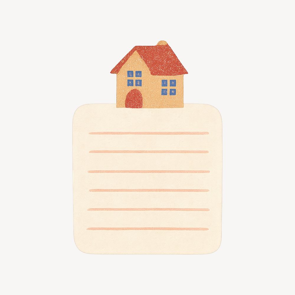 House-themed notepad illustration | Free Photo Illustration - rawpixel
