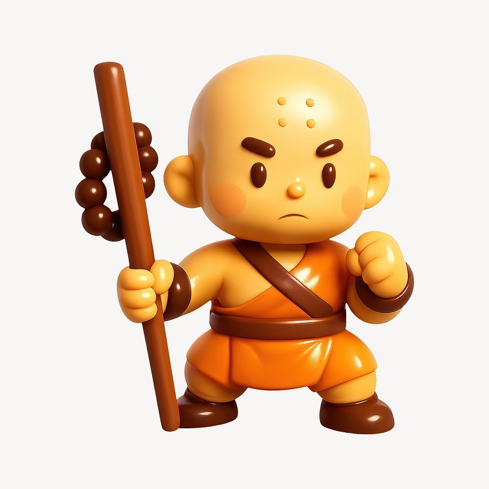 Cute monk character illustration | Free Photo Illustration - rawpixel