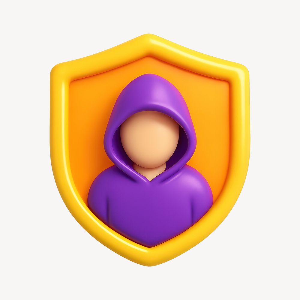 Hooded figure shield icon | Free Photo Illustration - rawpixel
