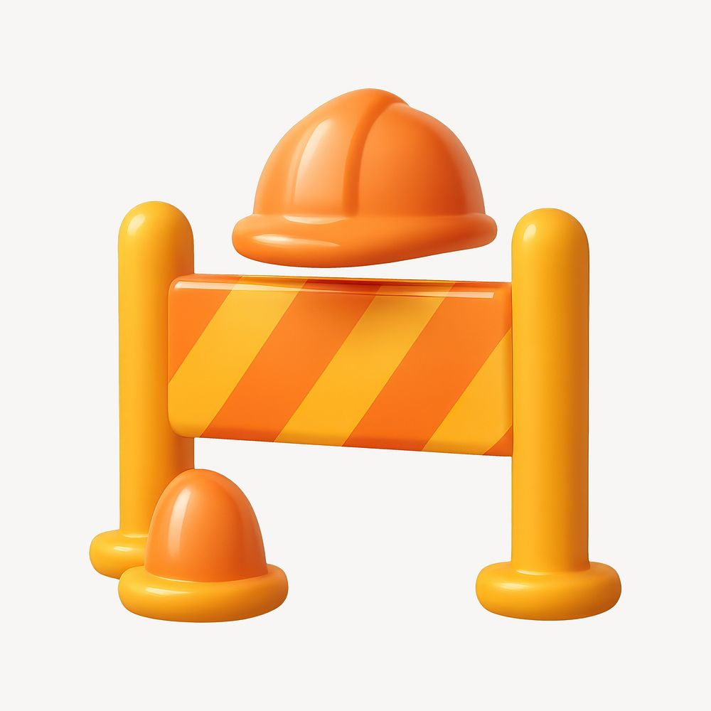 3D construction safety icon illustration | Free Photo Illustration ...