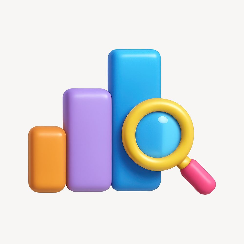 Colorful 3D analytics illustration | Free Photo Illustration - rawpixel