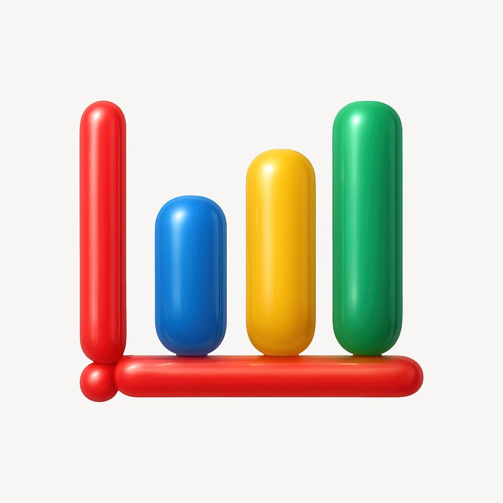 Colorful 3D bar chart illustration | Free Photo Illustration - rawpixel