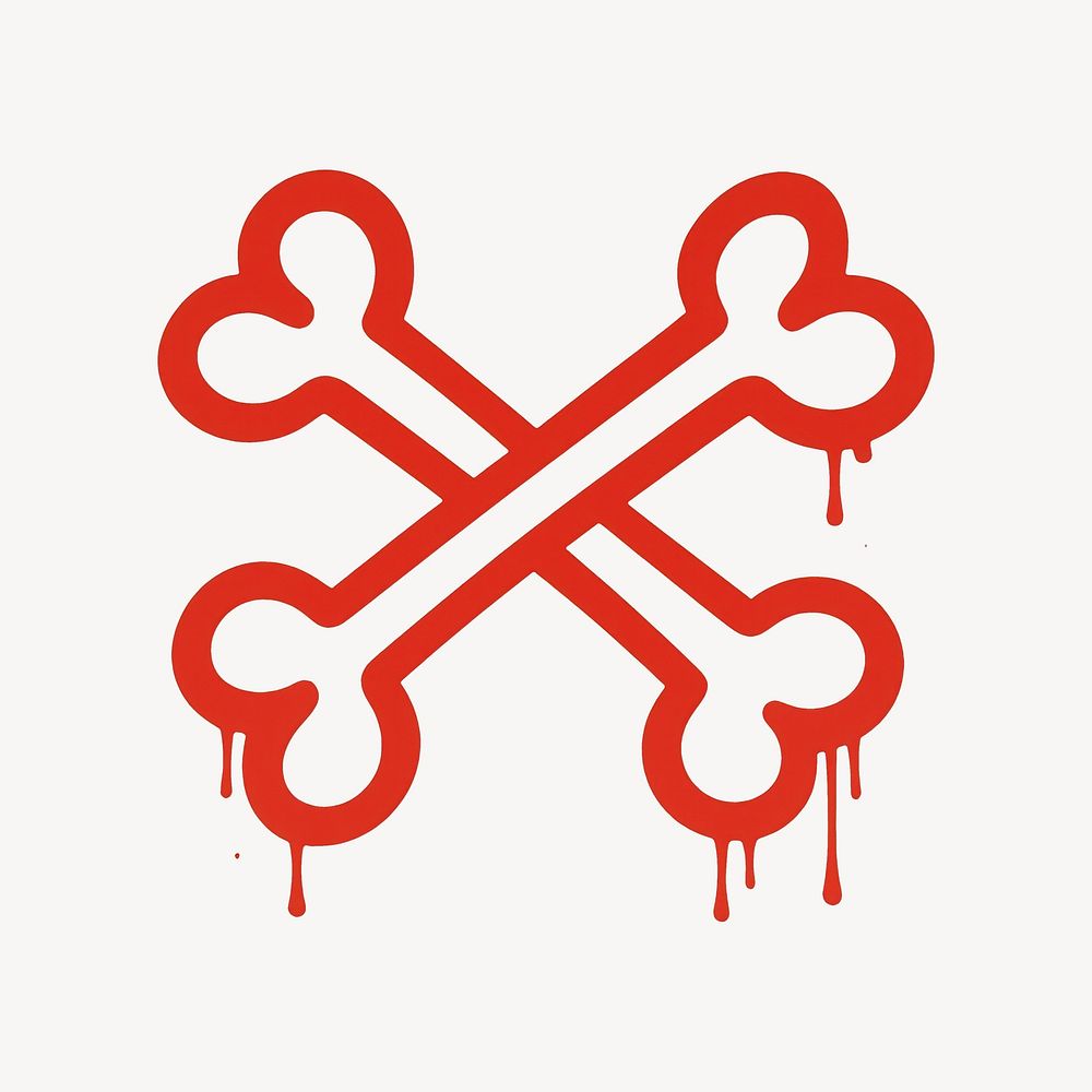 Dripping red crossed bones illustration | Free Photo Illustration ...