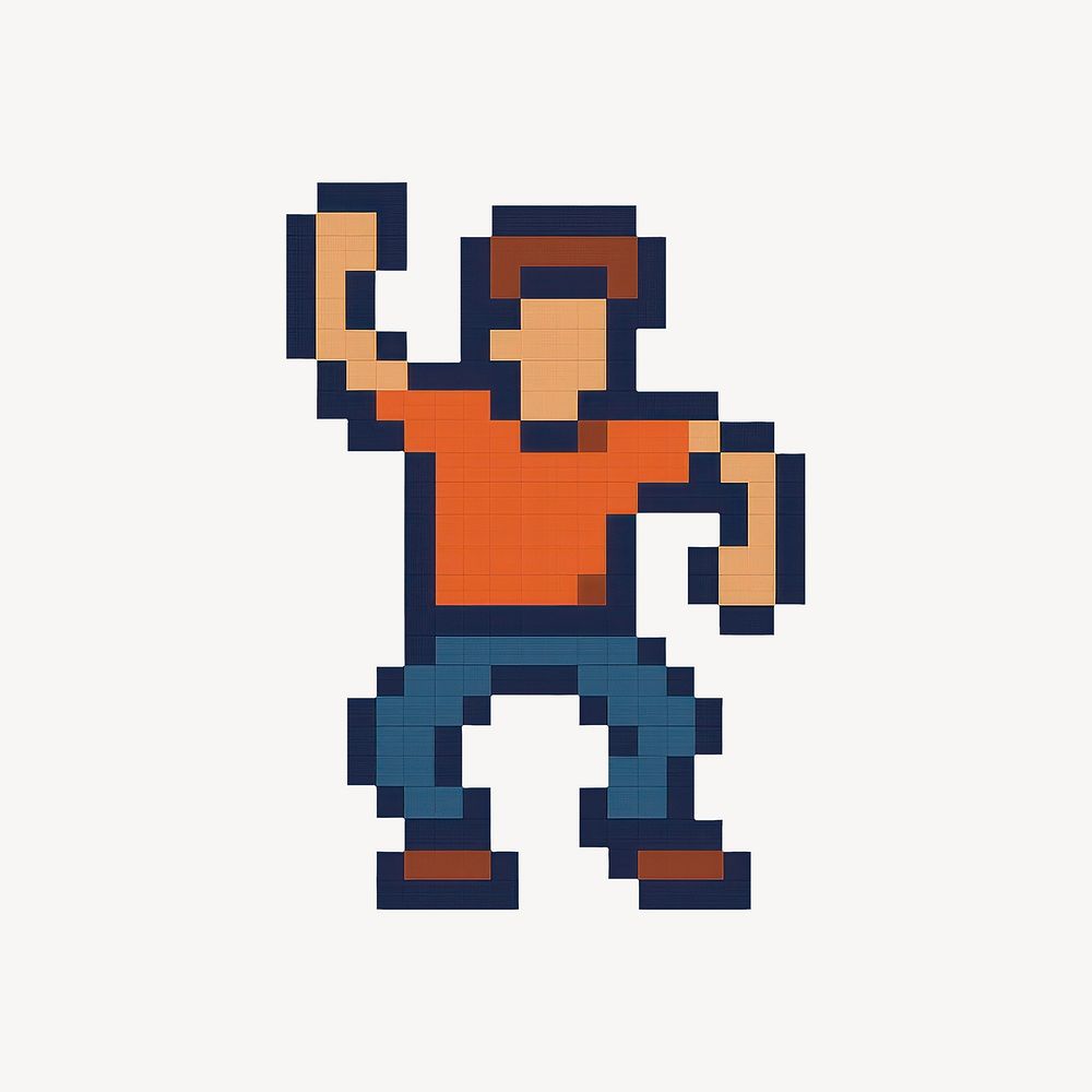 Retro pixel art dancing character | Free Photo Illustration - rawpixel