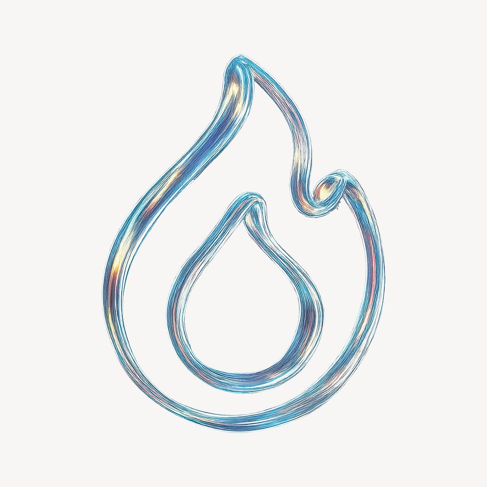 Abstract fluid flame symbol | Free Photo Illustration - rawpixel