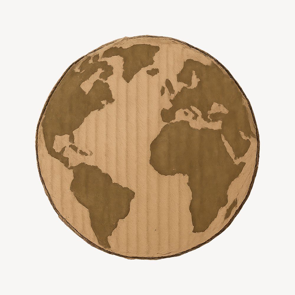 Cardboard Earth map illustration | Free Photo Illustration - rawpixel