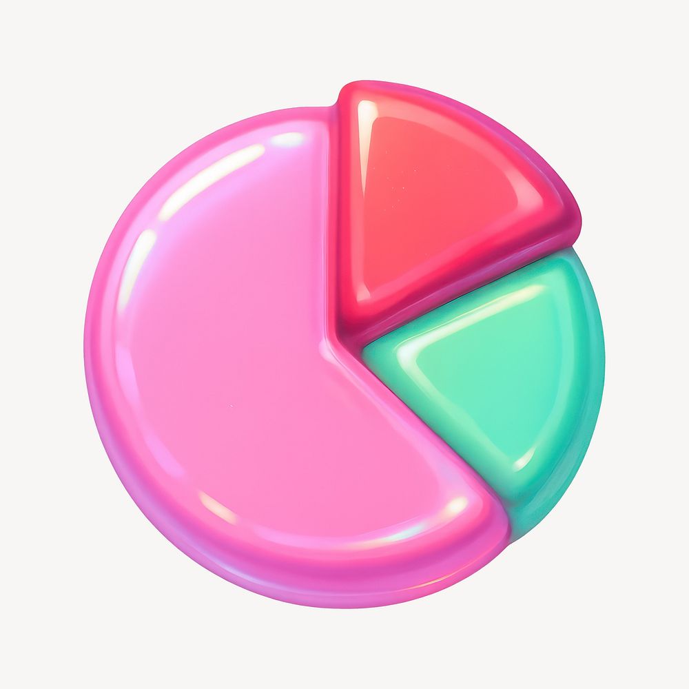 Colorful 3D pie chart illustration | Free Photo Illustration - rawpixel