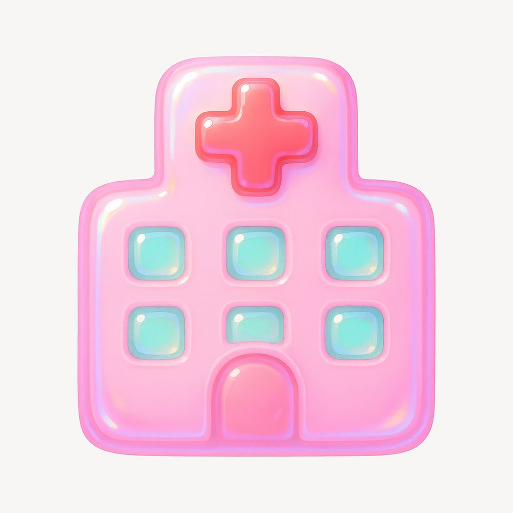 Cute glossy hospital icon | Free Photo Illustration - rawpixel