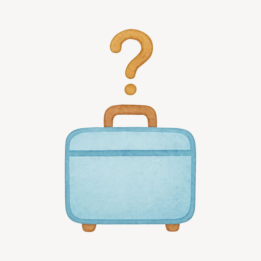 Mystery suitcase with question mark | Free Photo Illustration - rawpixel