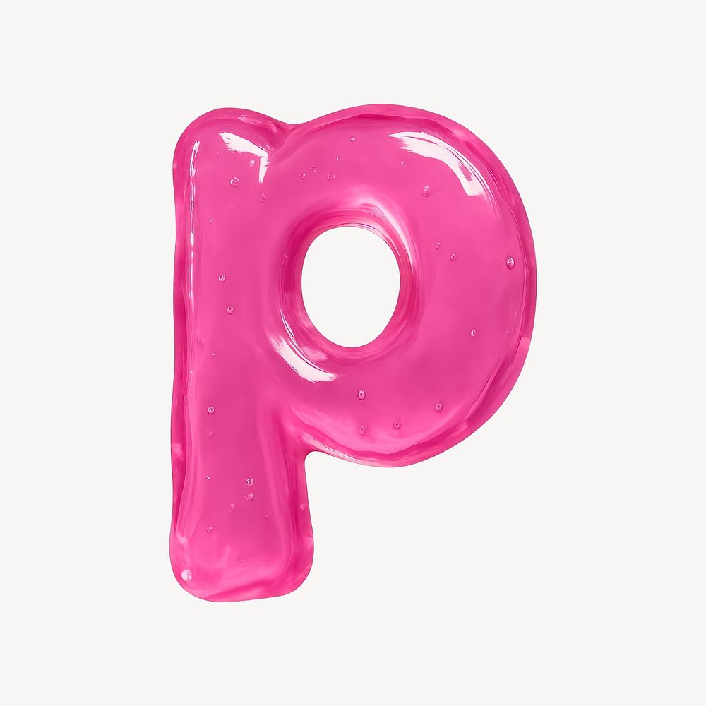 Pink glossy letter P illustration | Free Photo Illustration - rawpixel