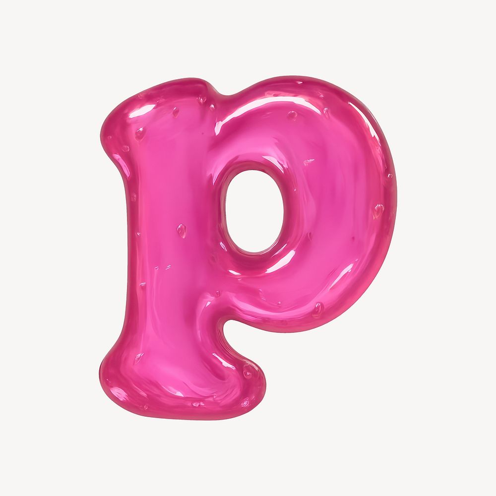 Glossy pink letter P illustration | Premium Photo Illustration - rawpixel