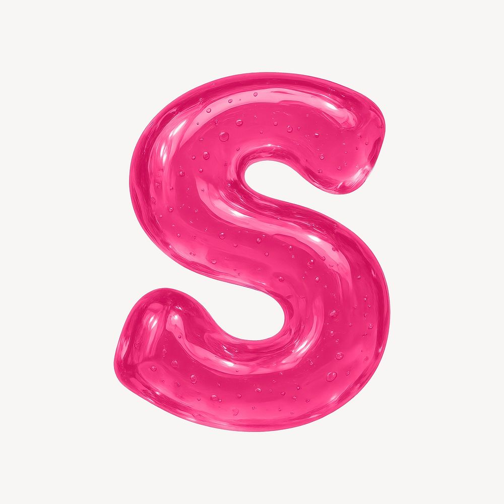 Glossy pink letter S | Free Photo Illustration - rawpixel