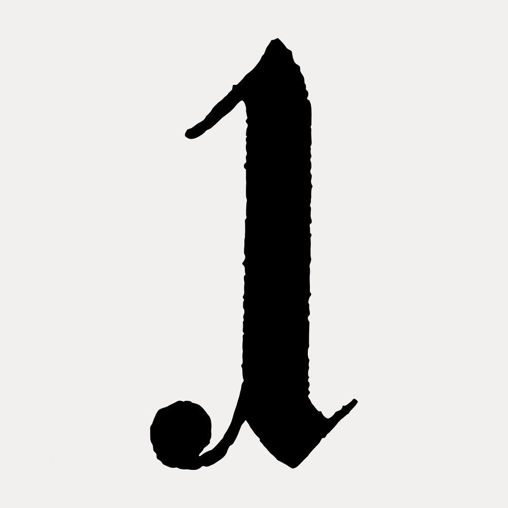 Number 1, flemish style font, | Free Vector - rawpixel