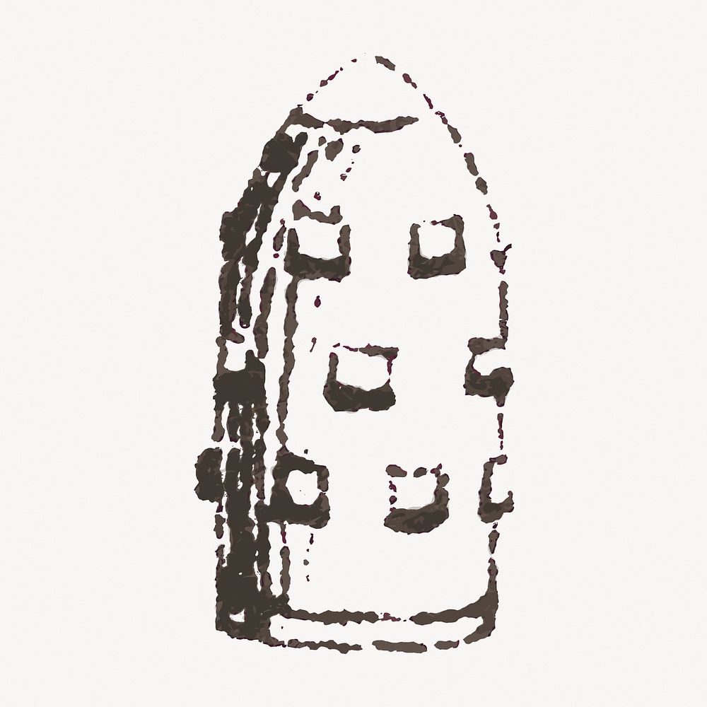 Vintage line thimble icon drawing | Free Vector Sticker - rawpixel
