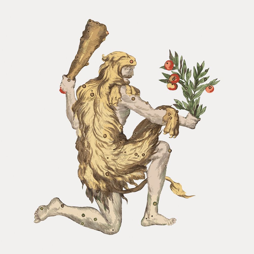 Hercules man constellation, astrology illustration | Free Vector - rawpixel