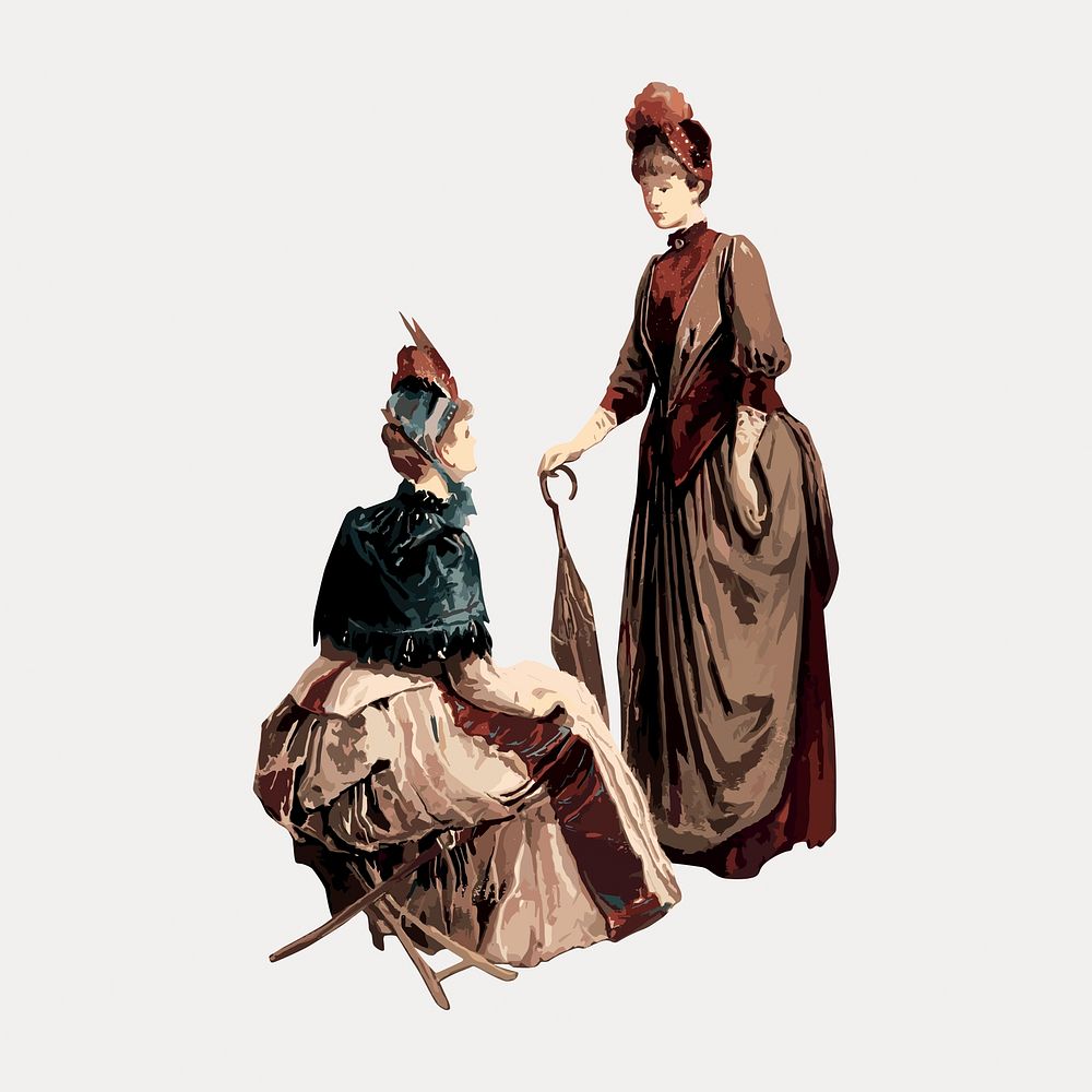 Vintage women illustration isolated white, | Free Vector - rawpixel