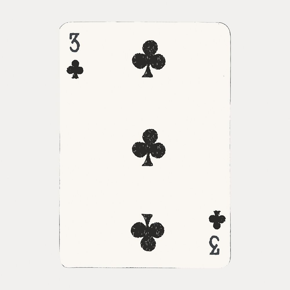 3 clover poker card illustration | Free Vector - rawpixel