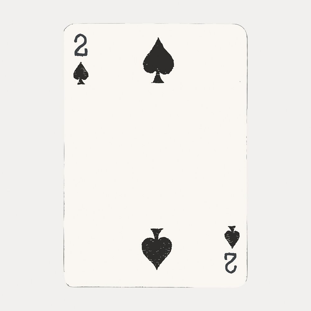 2 spade poker card, vector | Free Vector - rawpixel