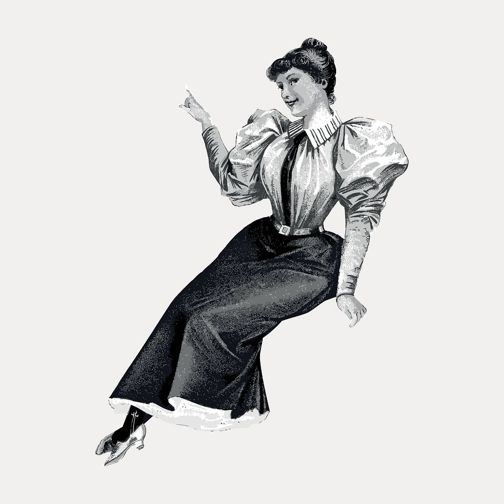 Vintage woman, vector element. Remixed | Free Vector - rawpixel