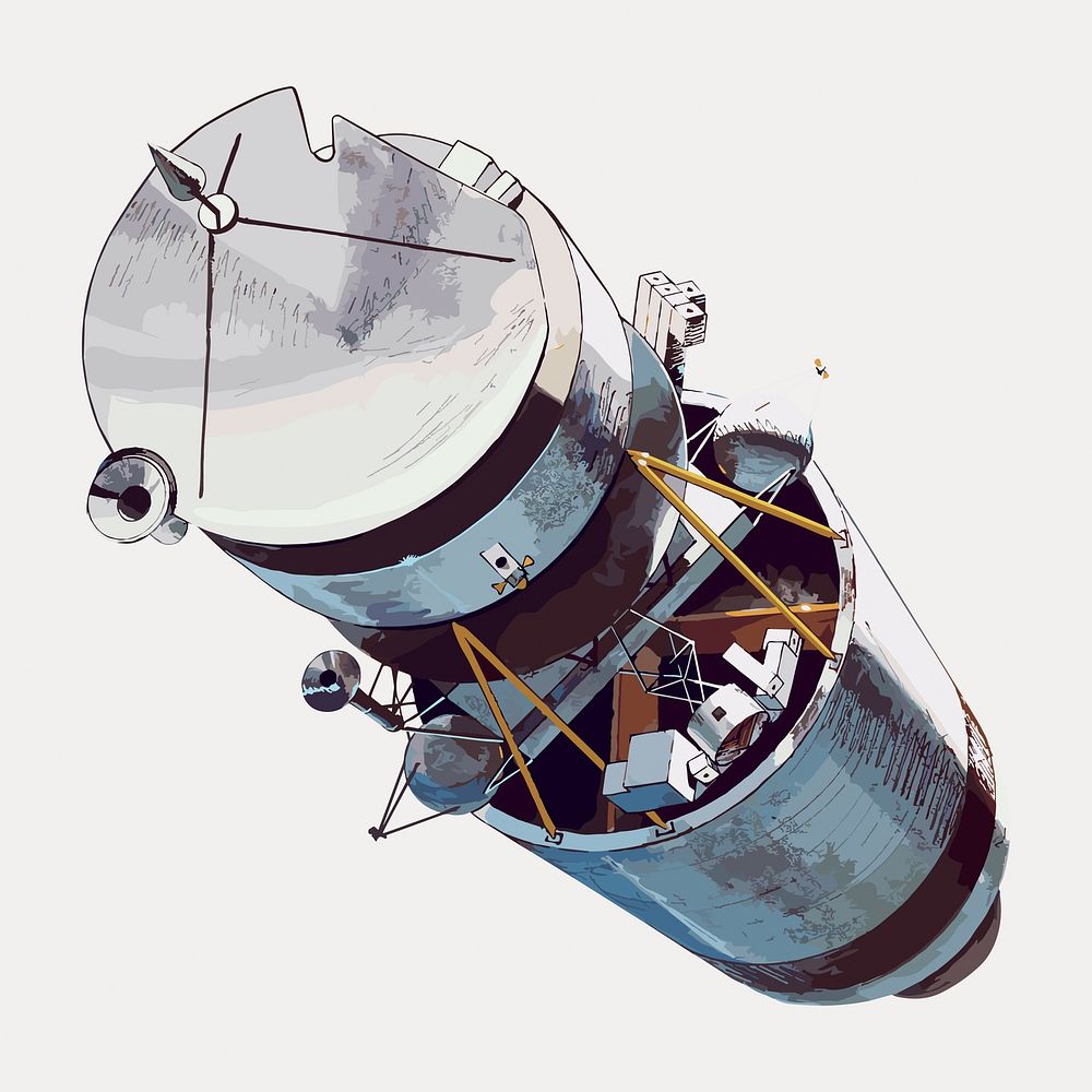 Vintage second stage separation illustration | Free Vector - rawpixel