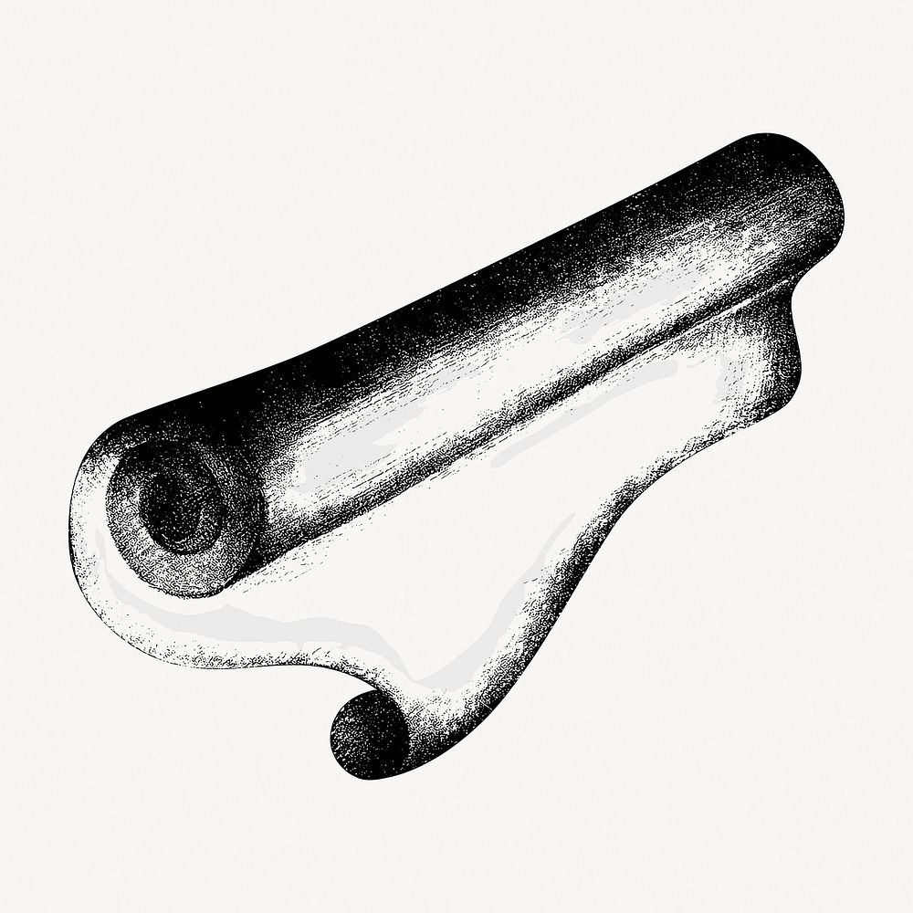 Vintage paper roll illustration isolated | Free Vector - rawpixel