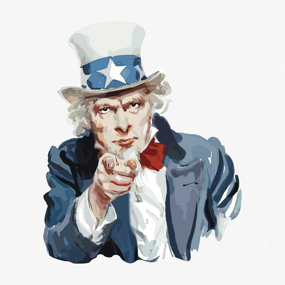 Uncle Sam American patriotism vintage | Free Vector - rawpixel
