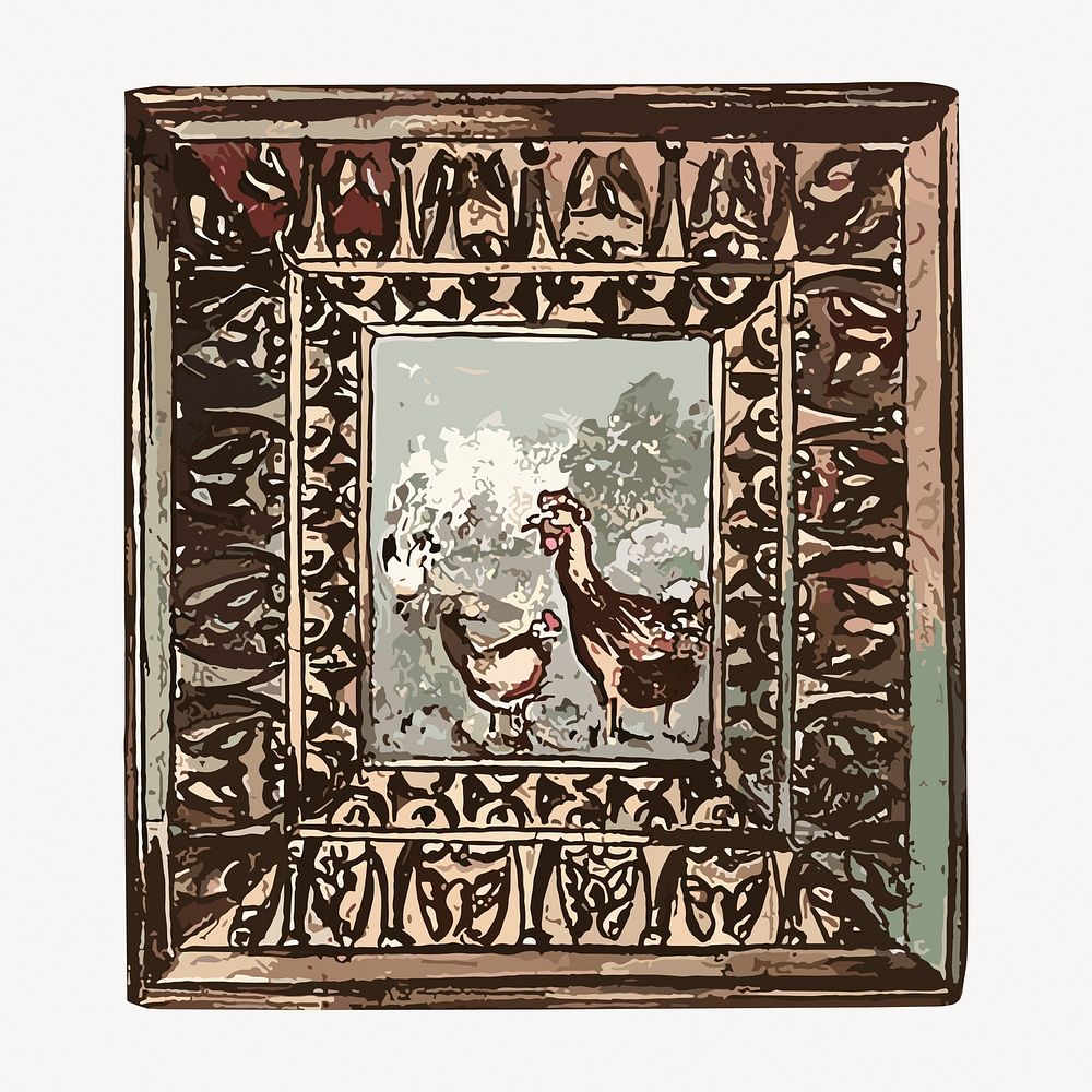 Frames watercolor illustration element Remixed | Free Vector - rawpixel