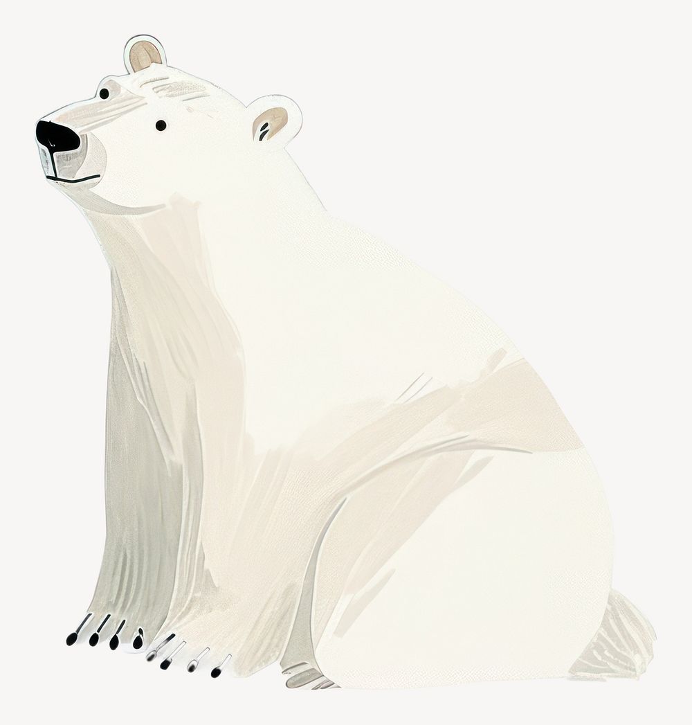 Cute polar bear illustration animal | Free Vector - rawpixel