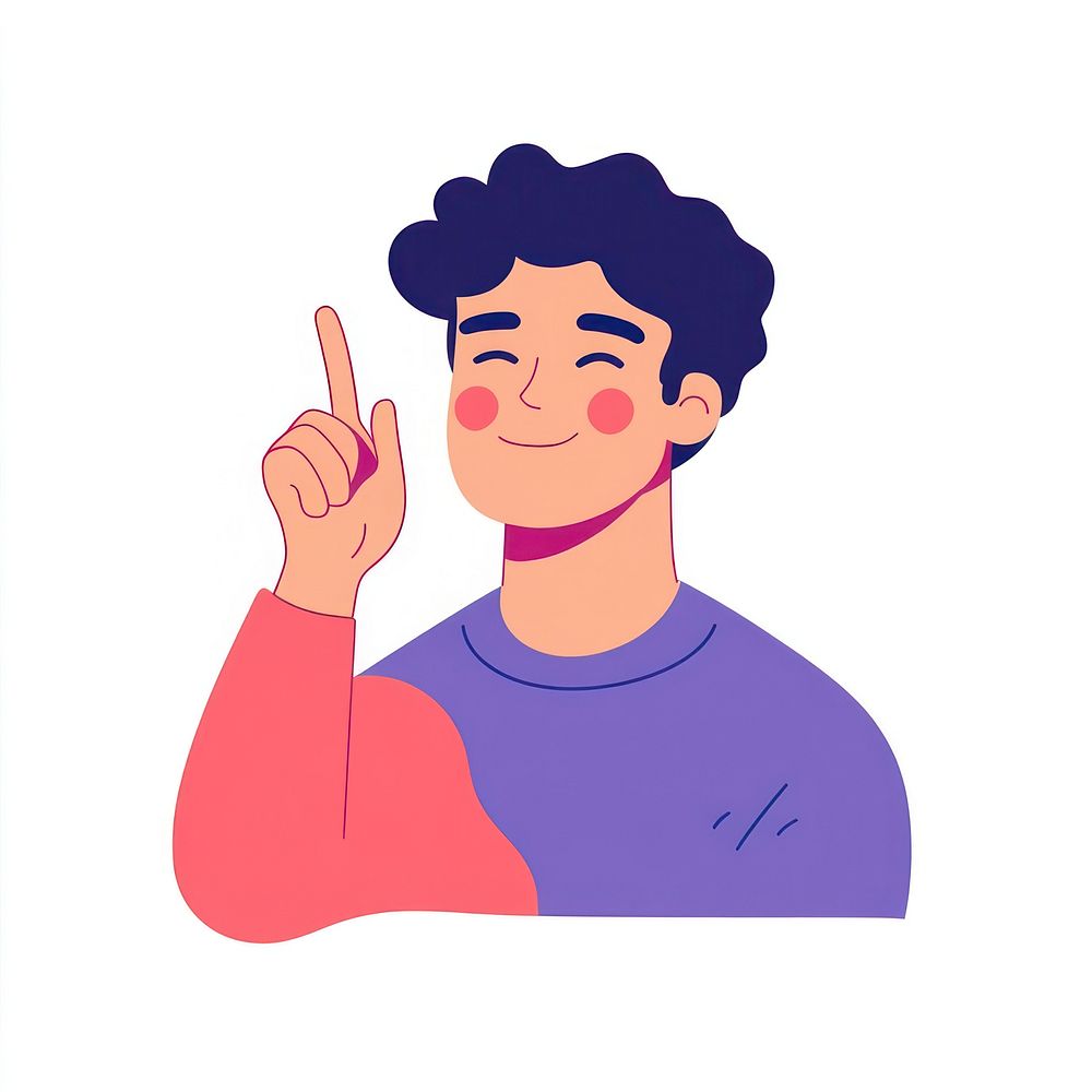 Man ok hand sign cartoon | Free Photo Illustration - rawpixel