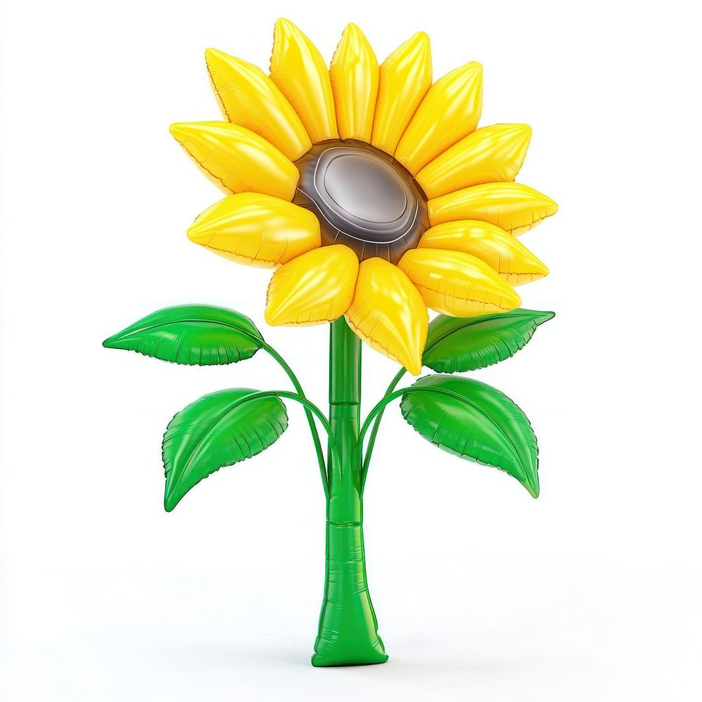 Sunflower 3d inflatable vibrant colors | Free Photo Illustration - rawpixel