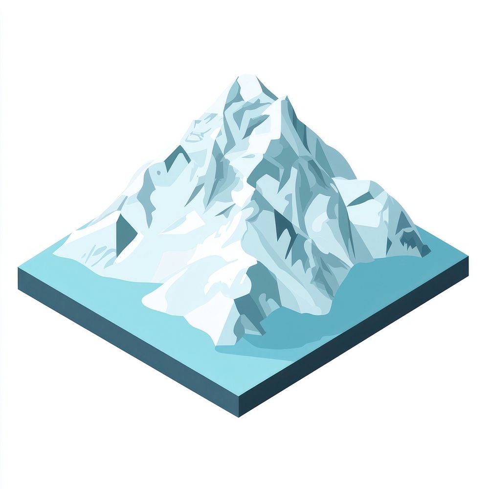 Everest mountain isometric white ice. | Free Photo Illustration - rawpixel