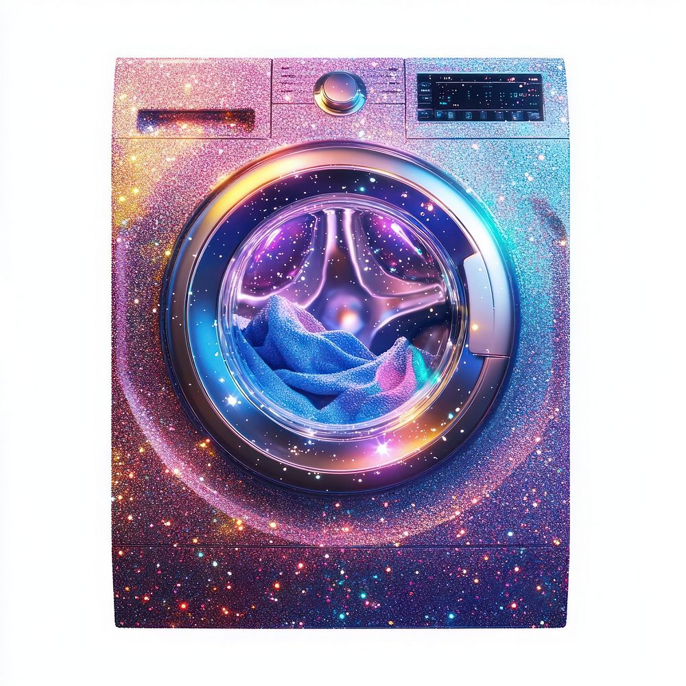 Laundry machine appliance sparkling colorful. | Free Photo Illustration ...