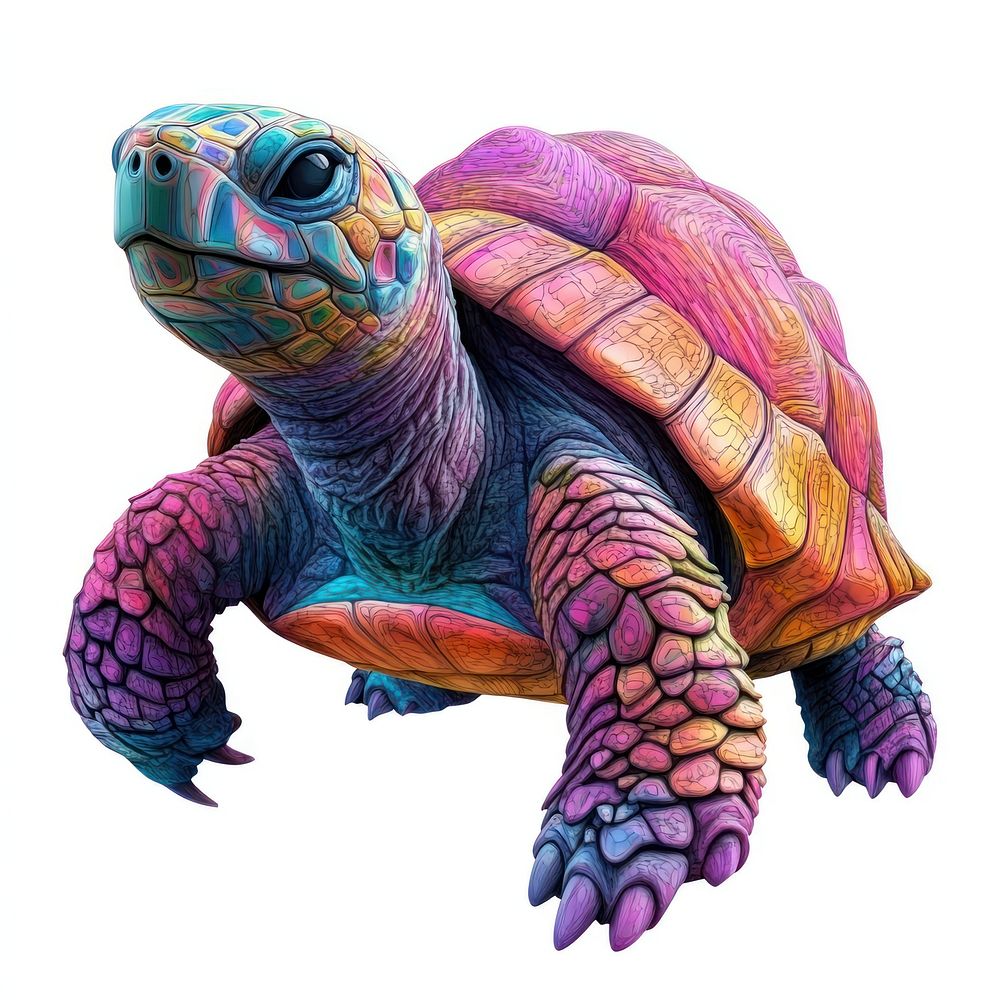 Furry turtle illustration animal tortoise. | Free Photo Illustration ...