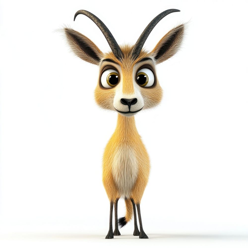 Furry antelope illustration wildlife gazelle. | Free Photo Illustration ...
