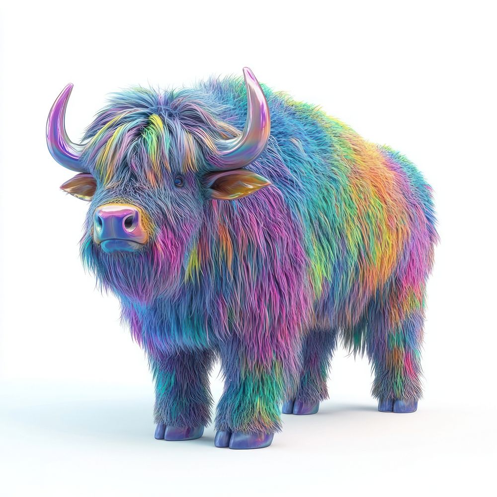 Furry buffalo illustration wildlife animal. | Free Photo Illustration ...