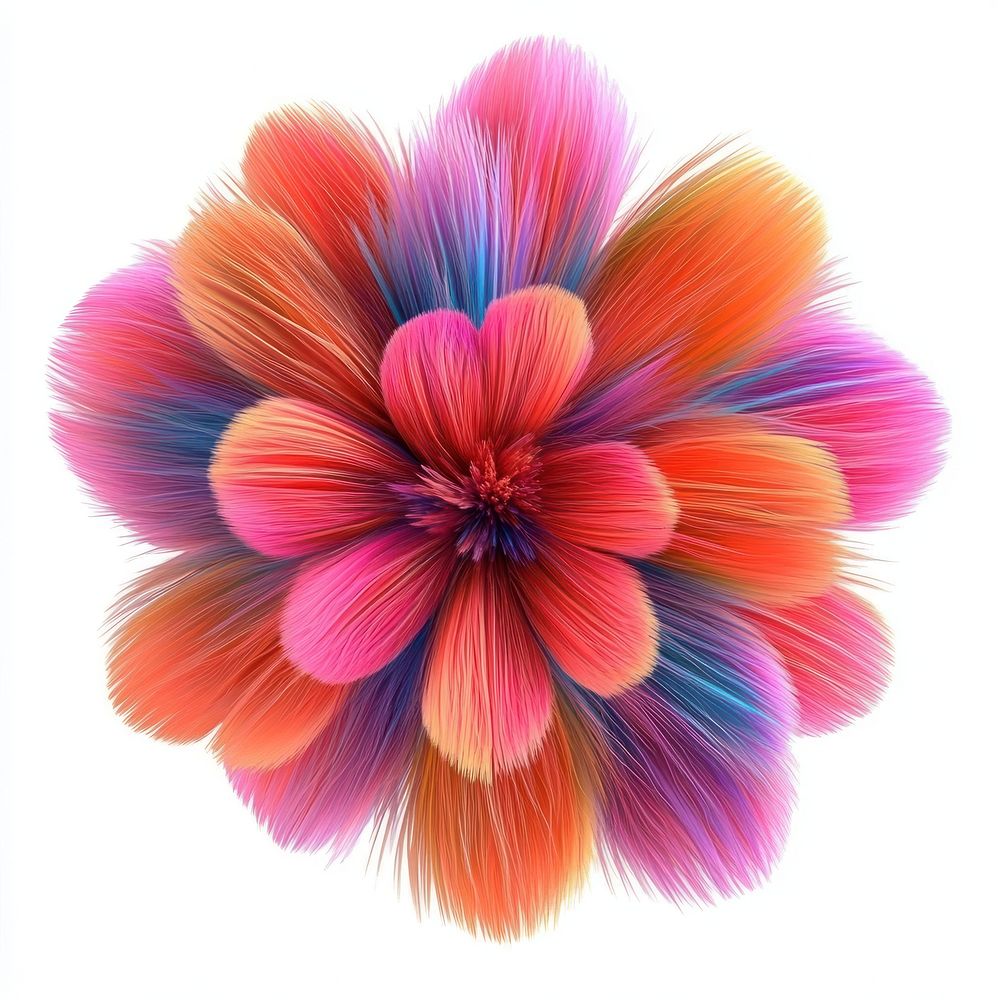 Furry flower illustration petals colors. | Free Photo Illustration ...