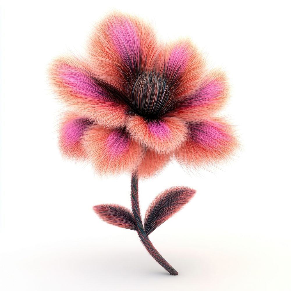Furry flower illustration unique colors. | Free Photo Illustration ...