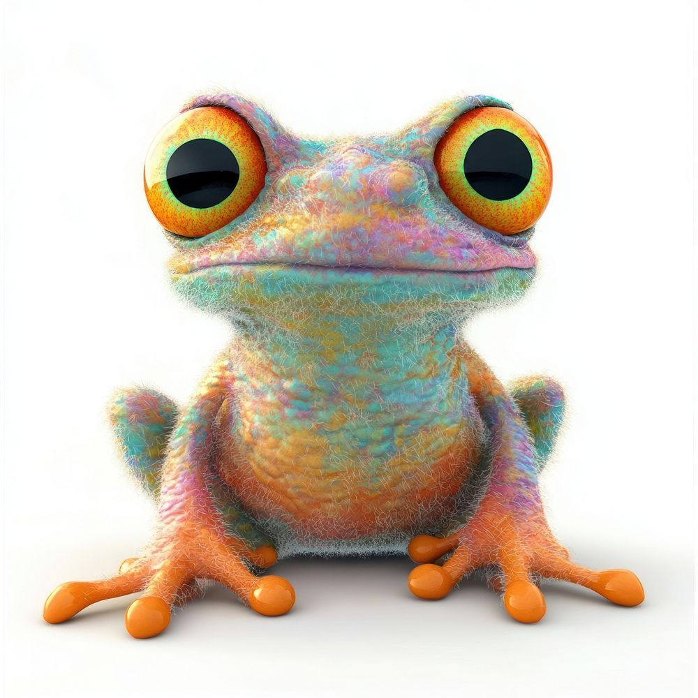 Furry frog illustration amphibian cute. | Free Photo Illustration ...