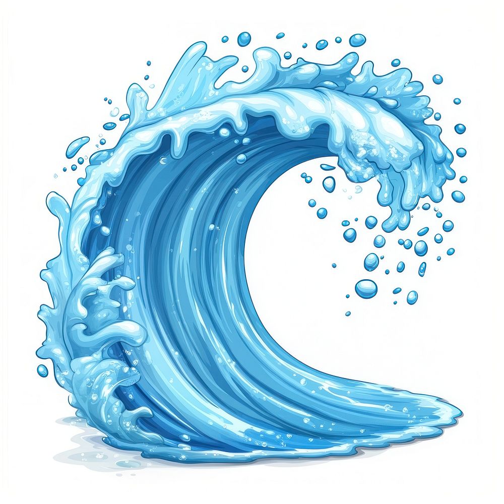Water wave art illustration splash. | Free Photo Illustration - rawpixel