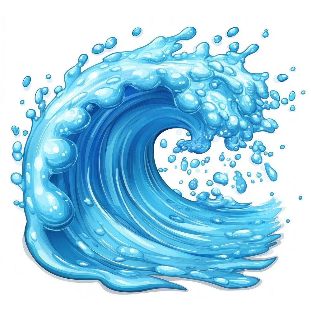 Water wave art illustration splash. | Free Photo Illustration - rawpixel