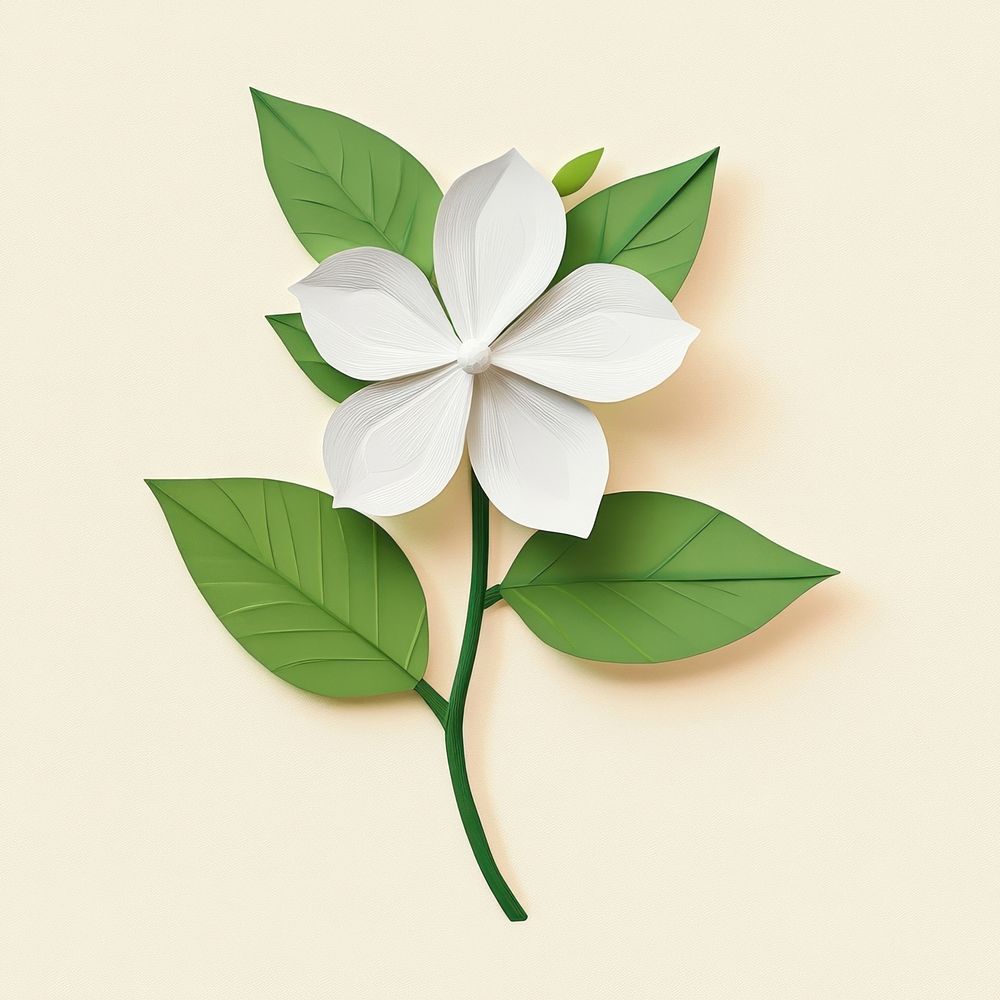 Jasmine flower paper white craft. | Free Photo - rawpixel