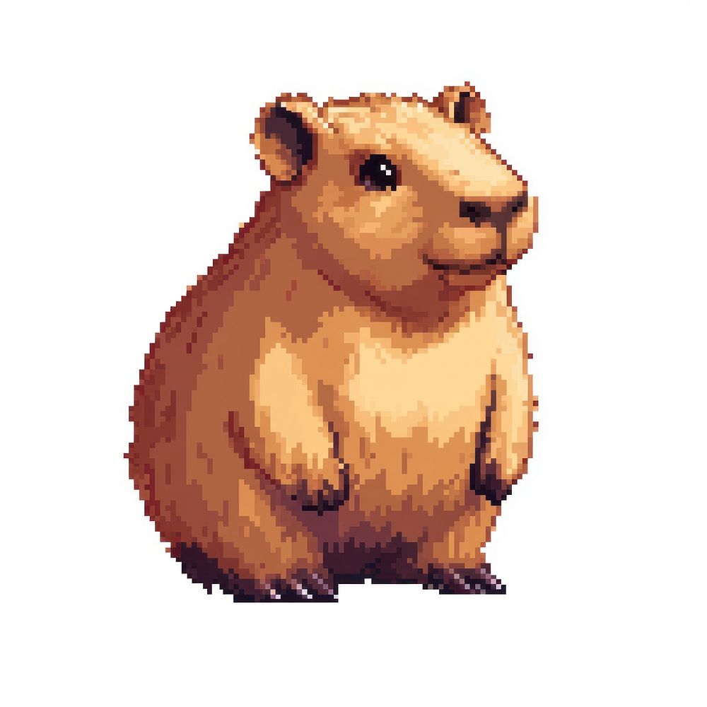 Capybara illustration pixelated wildlife. | Free Photo Illustration ...