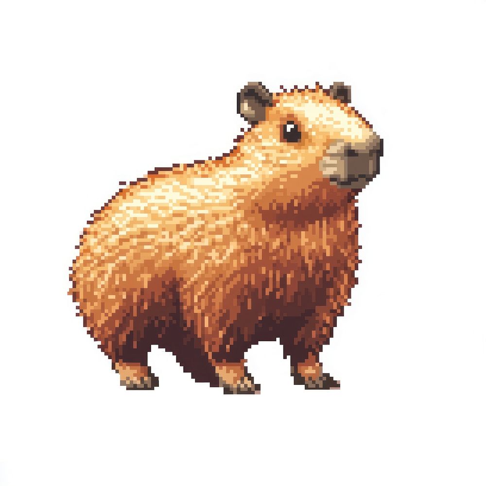 Capybara illustration pixelated wildlife. | Free Photo Illustration ...