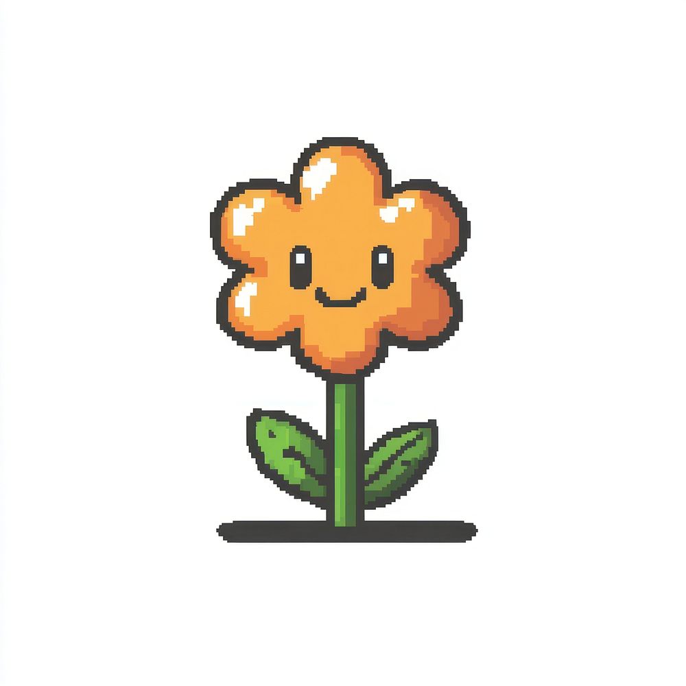 Flower illustration pixelated character. | Free Photo Illustration ...