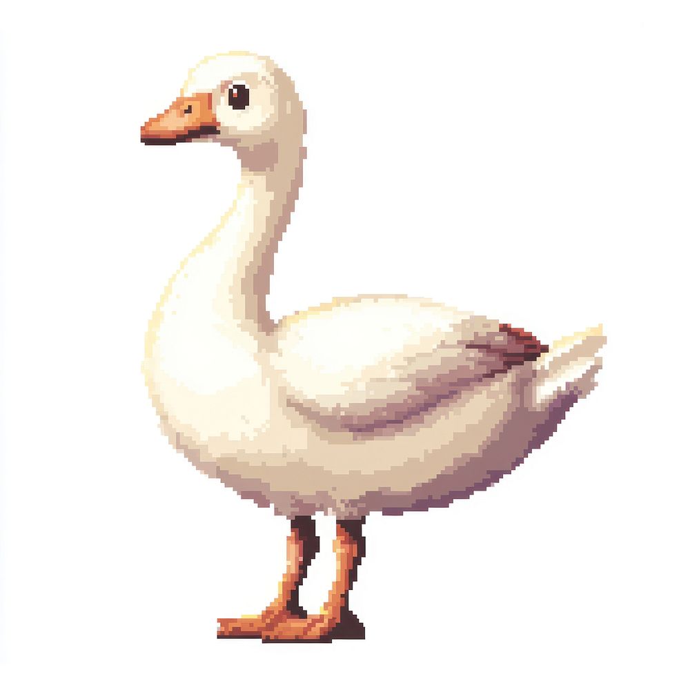 Goose illustration pixelated animal. | Free Photo Illustration - rawpixel