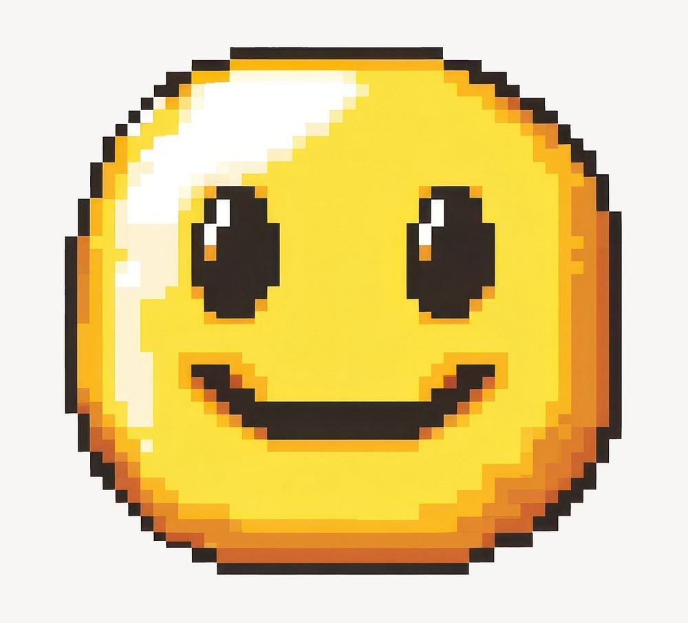 Smiley face illustration pixelated design | Free Vector - rawpixel